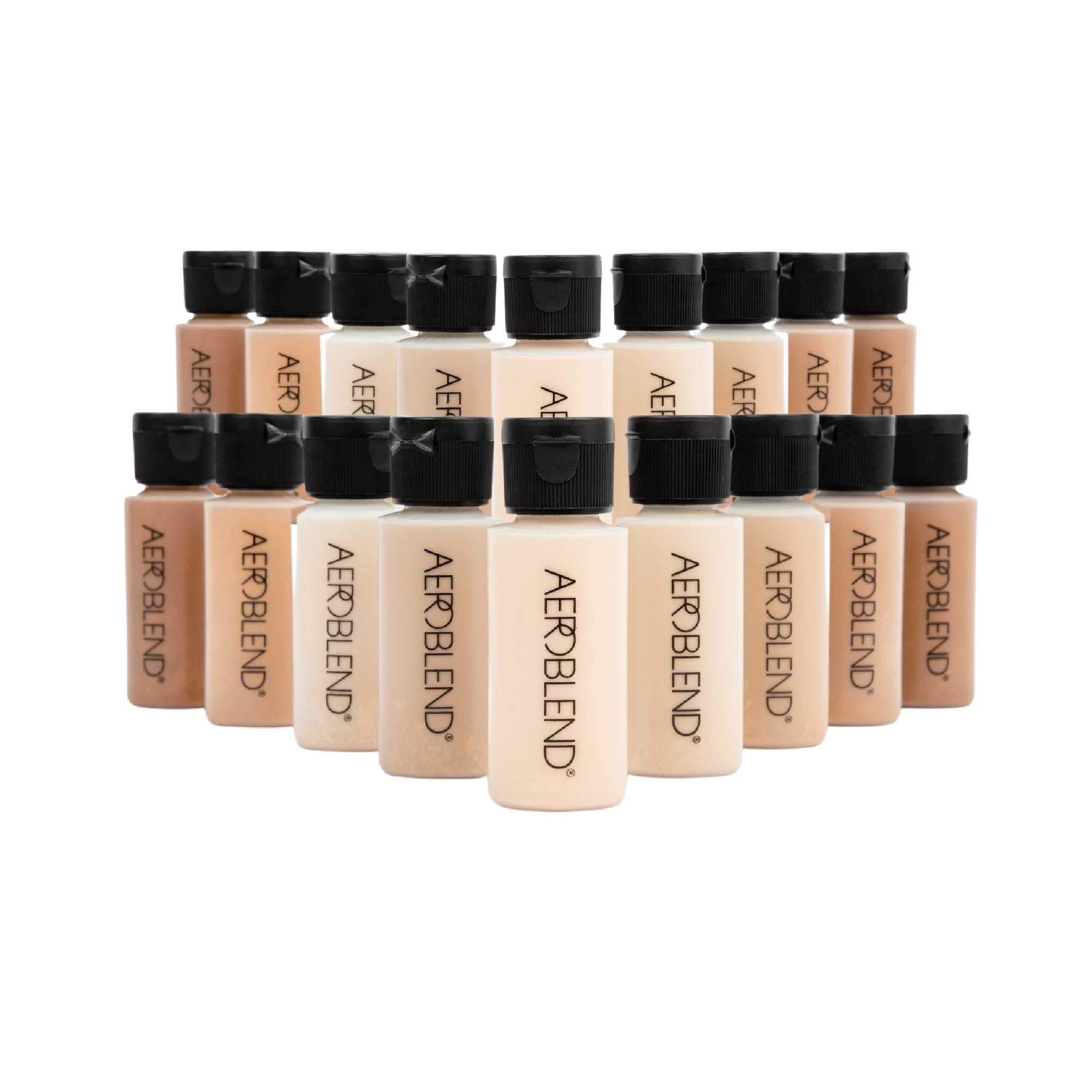 Airbrush Foundation 20 Bottle Set Full Size 30ml/1 oz – Aeroblend